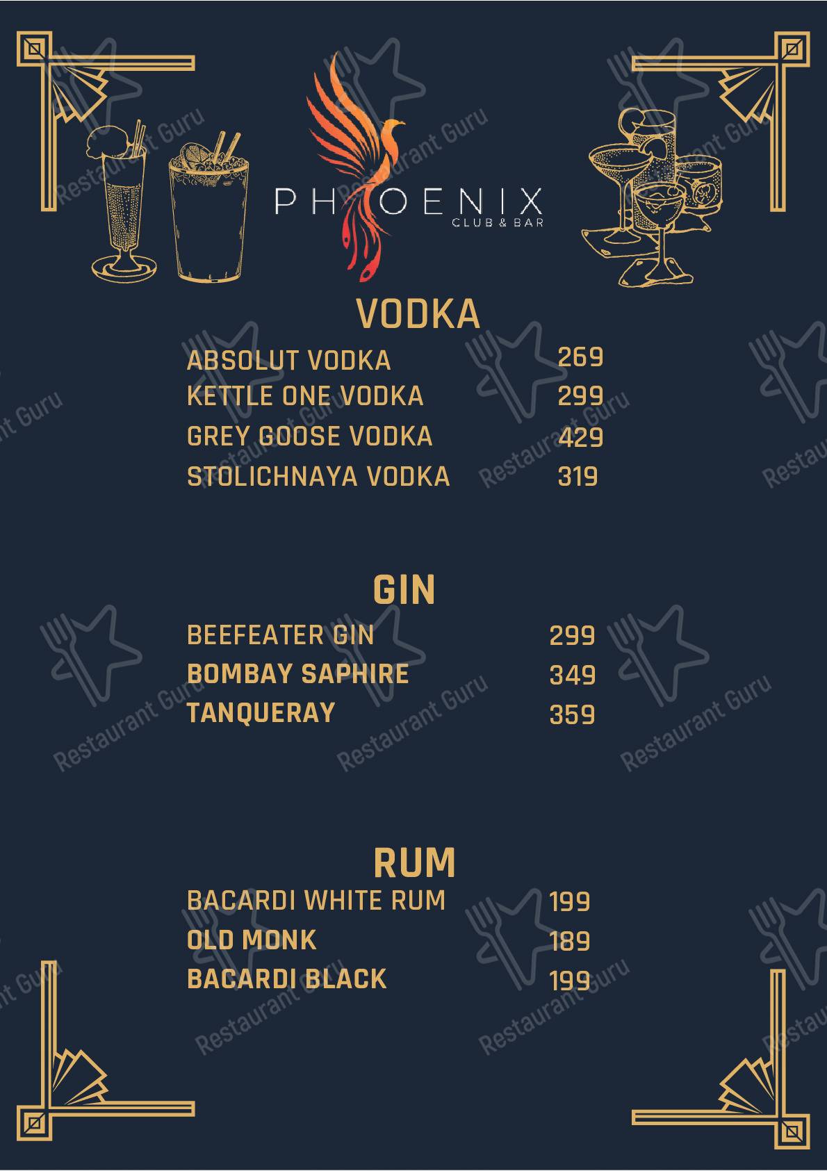 Menu at The Phoenix Club, Dehradun, Sai Tower