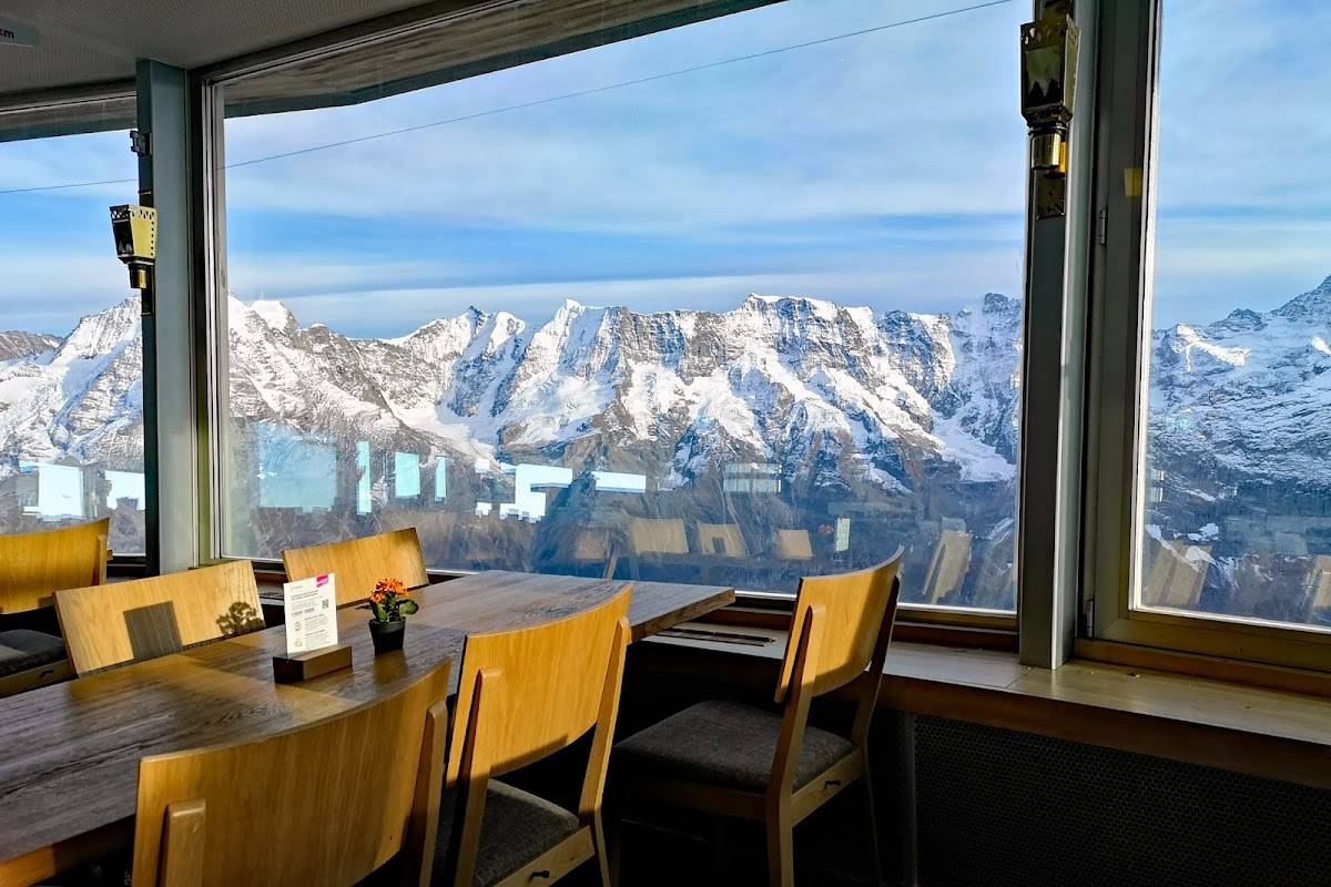 Menu at Piz Gloria, Lauterbrunnen, Schilthorn