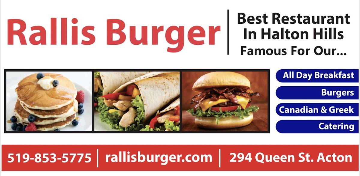 Menu at Rallis Burger & Grill restaurant, Acton