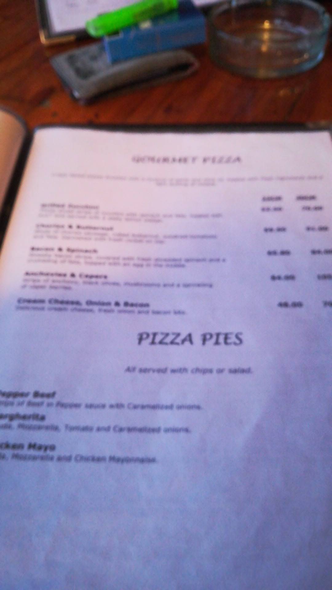 Menu at Rat & Parrot Grahamstown restaurant, Grahamstown