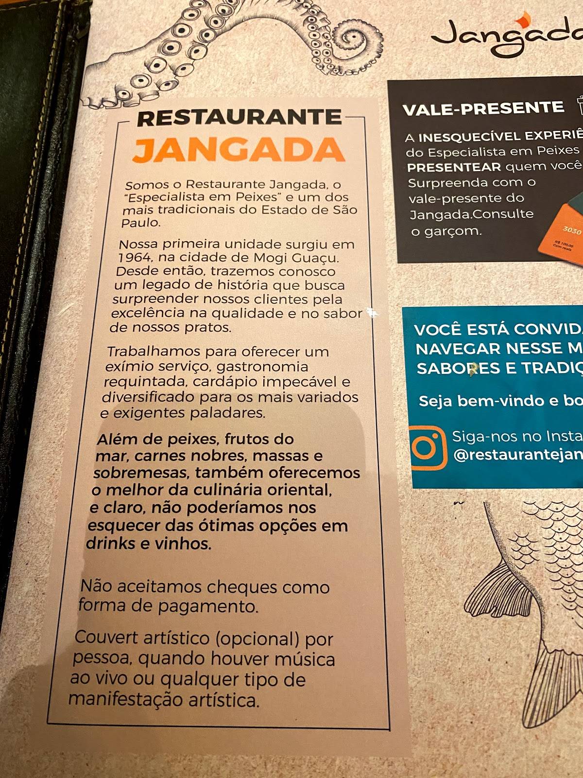 Menu em Restaurante Jangada Riviera, Bertioga