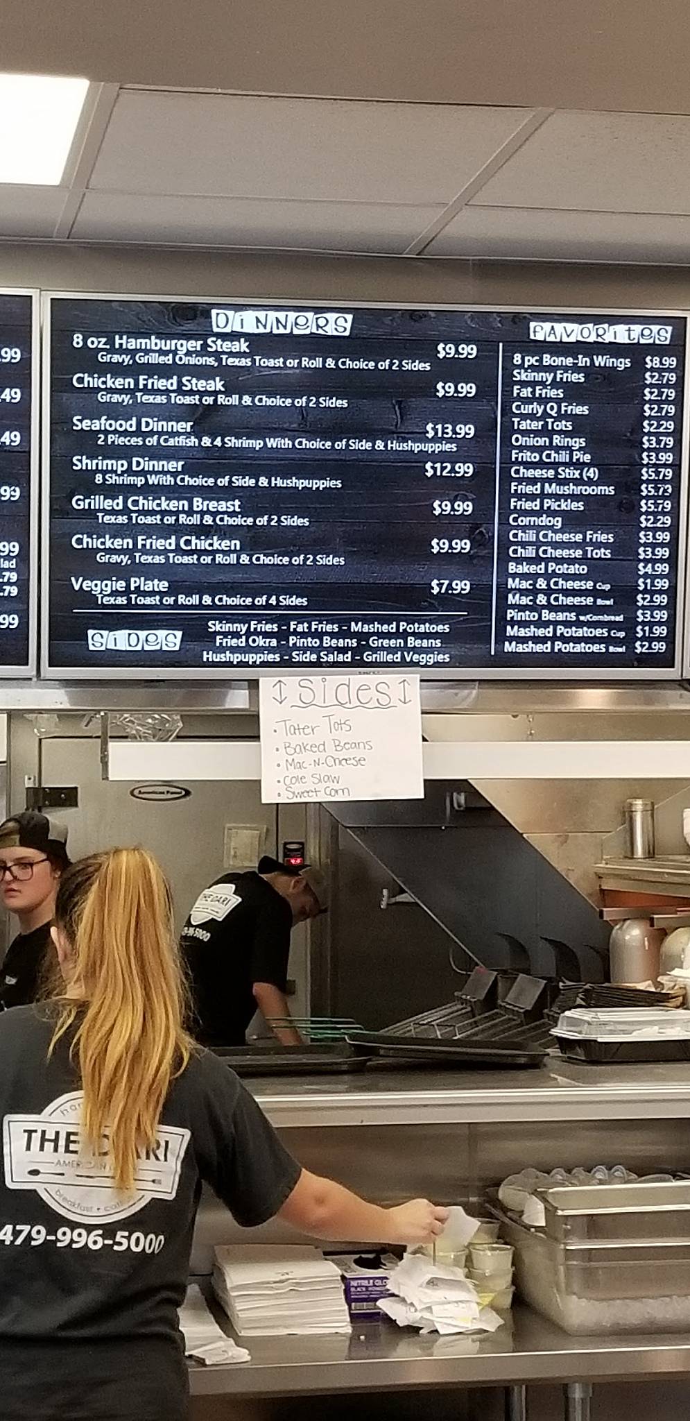 Menu at The Dari restaurant, Greenwood