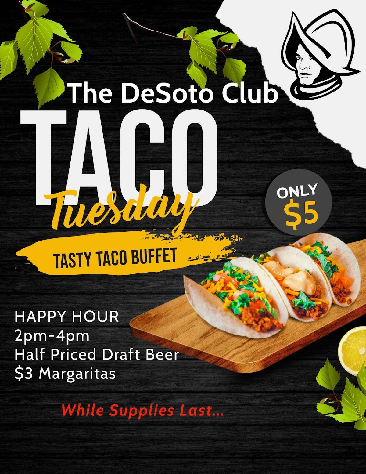 Menu at The DeSoto Club, Hot Springs Village