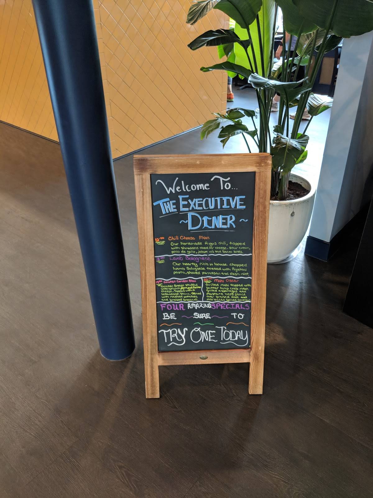 Menu at The Executive Diner restaurant, Alexandria