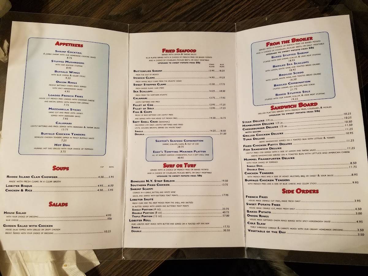 Menu at Turk's Seafood Restaurant, West Haven