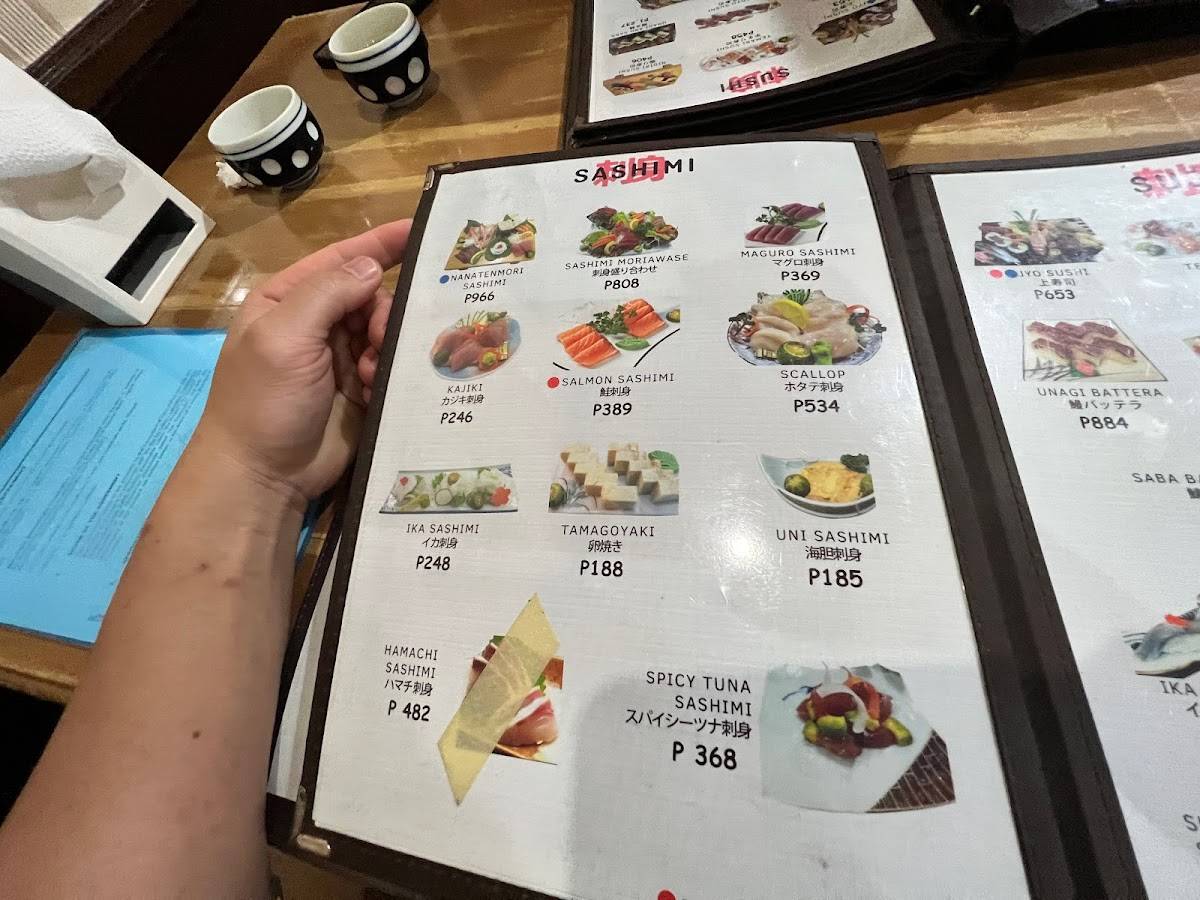Menu at Yutaka Izakaya restaurant, Quezon City, UNIT X