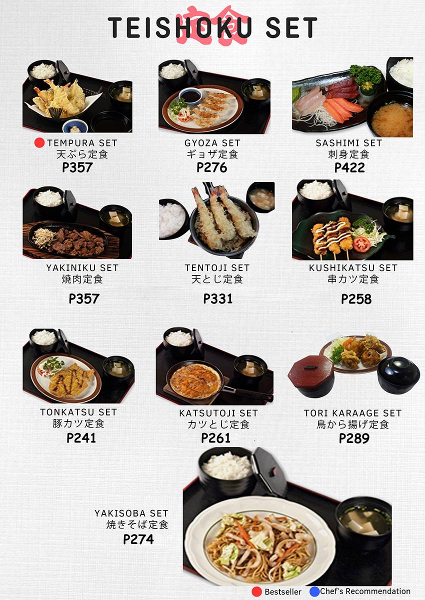 Menu at Yutaka Izakaya restaurant, Quezon City, UNIT X