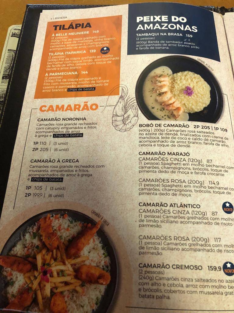 Menu em Restaurante Jangada Riviera, Bertioga
