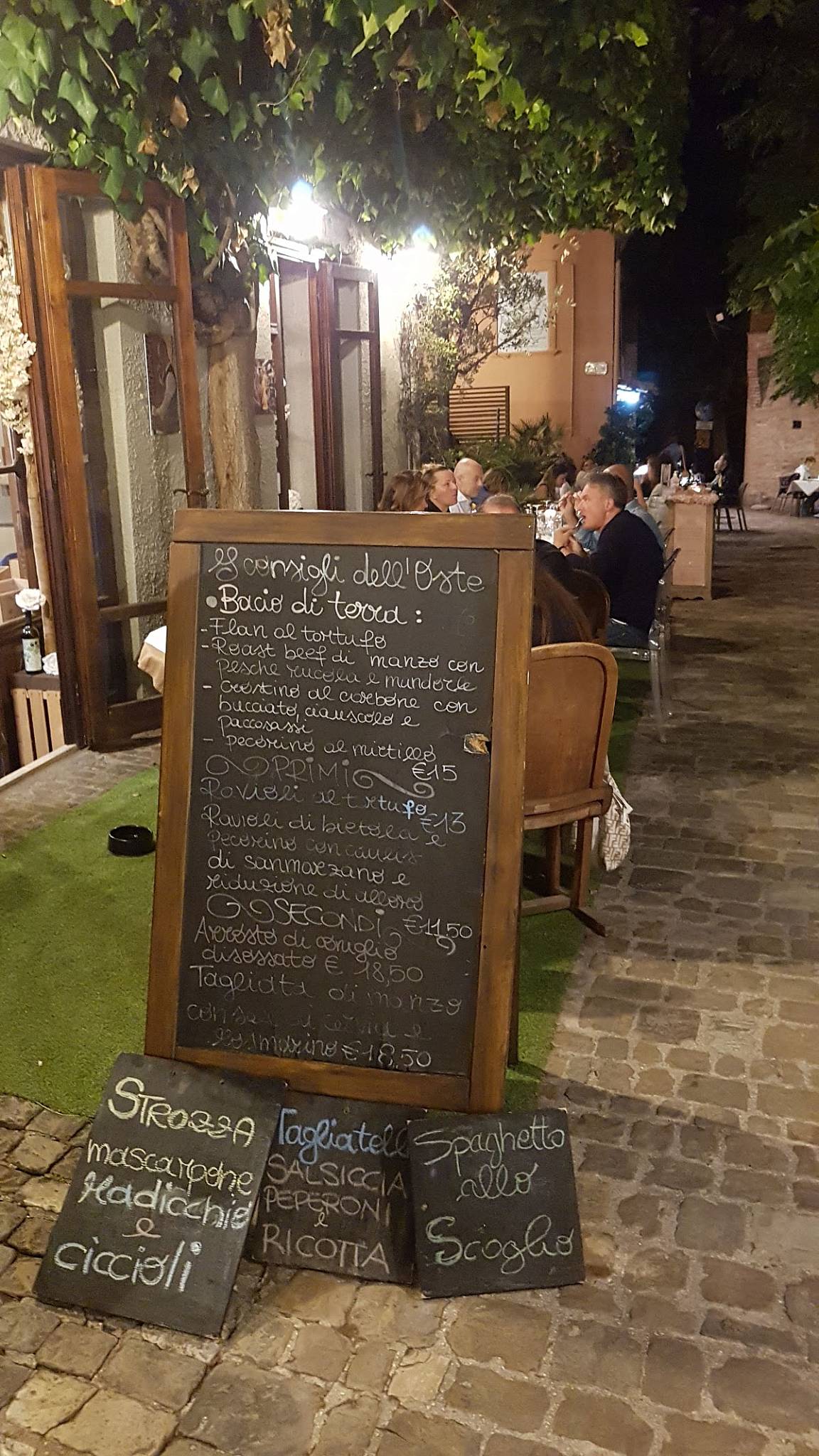 Menu da Ristorante Il Bacio, Gradara
