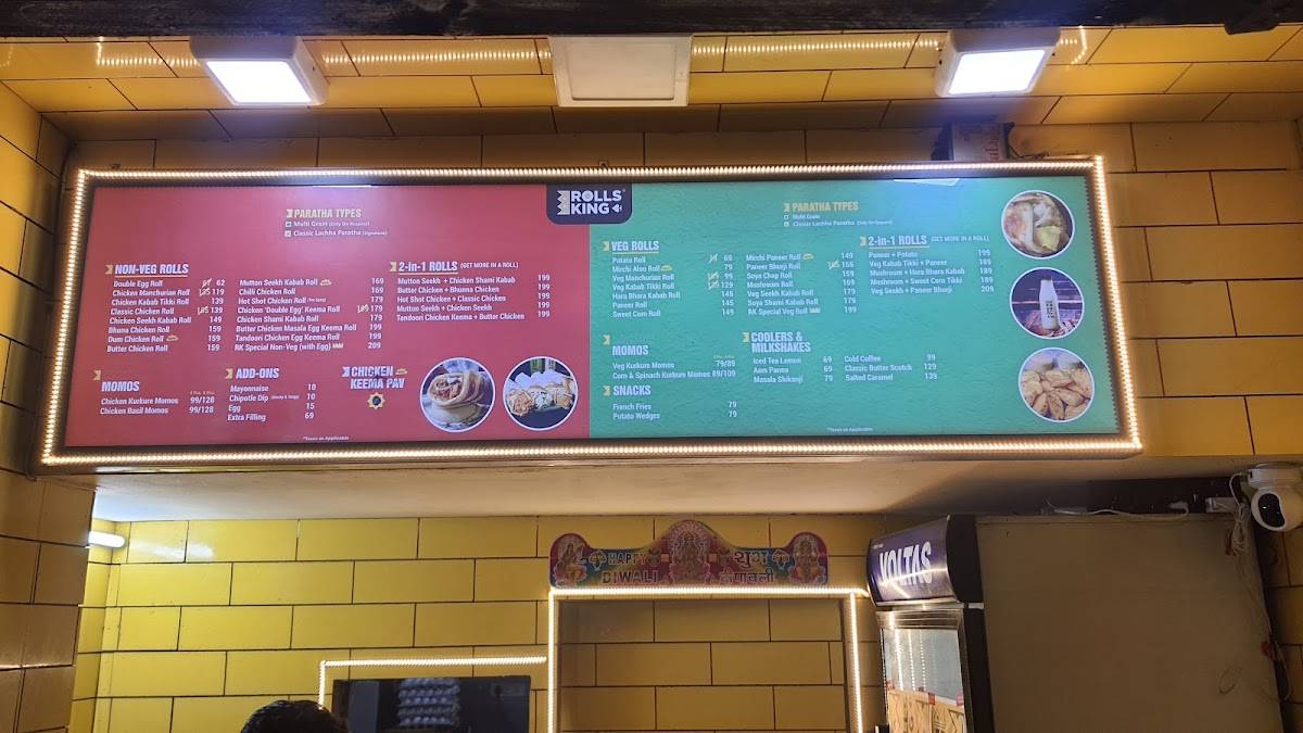 Menu at Rolls King, New Delhi, Ground Floor