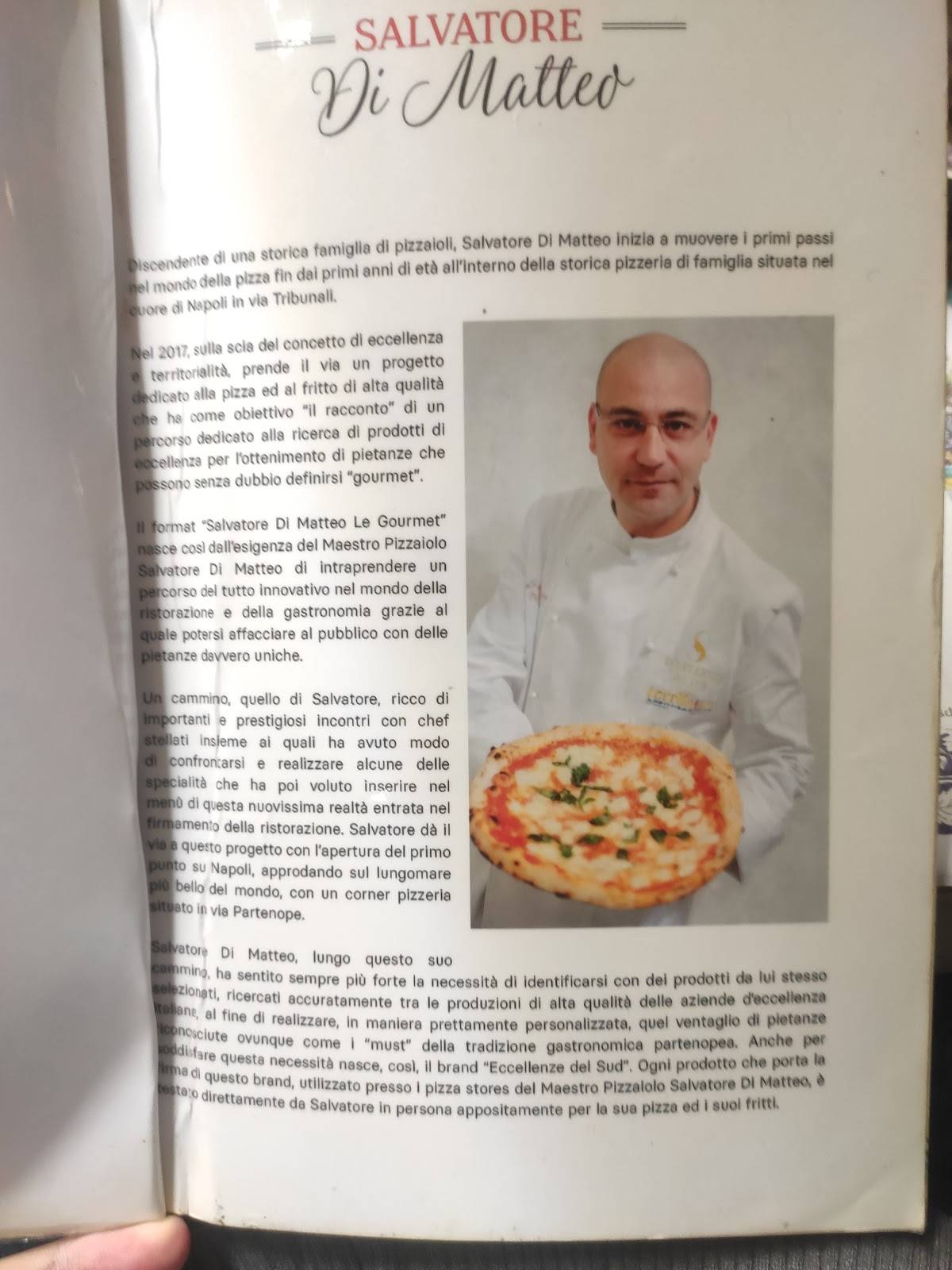 Menu da Pizzeria Salvatore Di Matteo Le Gourmet, Roma