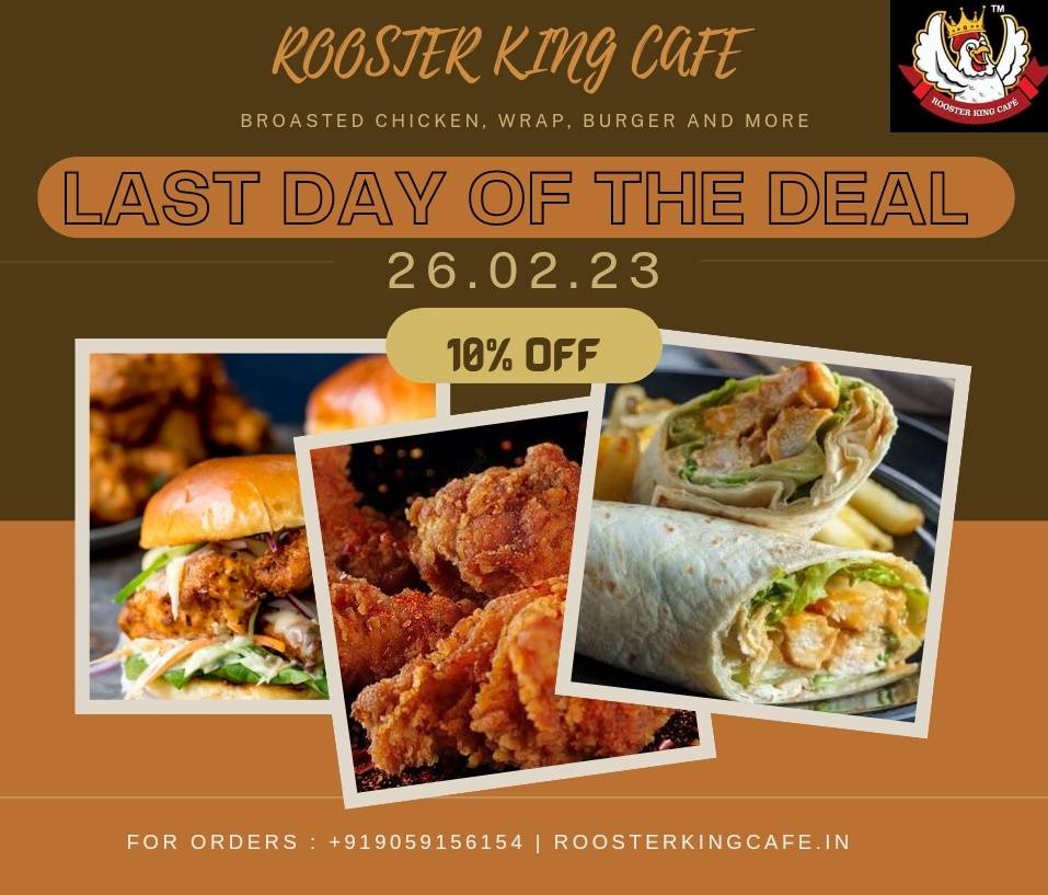 Menu at Rooster King Café, Hyderabad