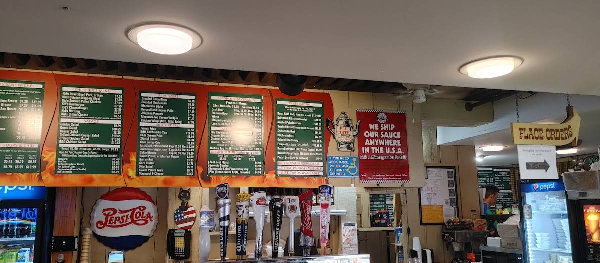 Menu at Russell's Barbecue, Elmwood Park, Thatcher Ave