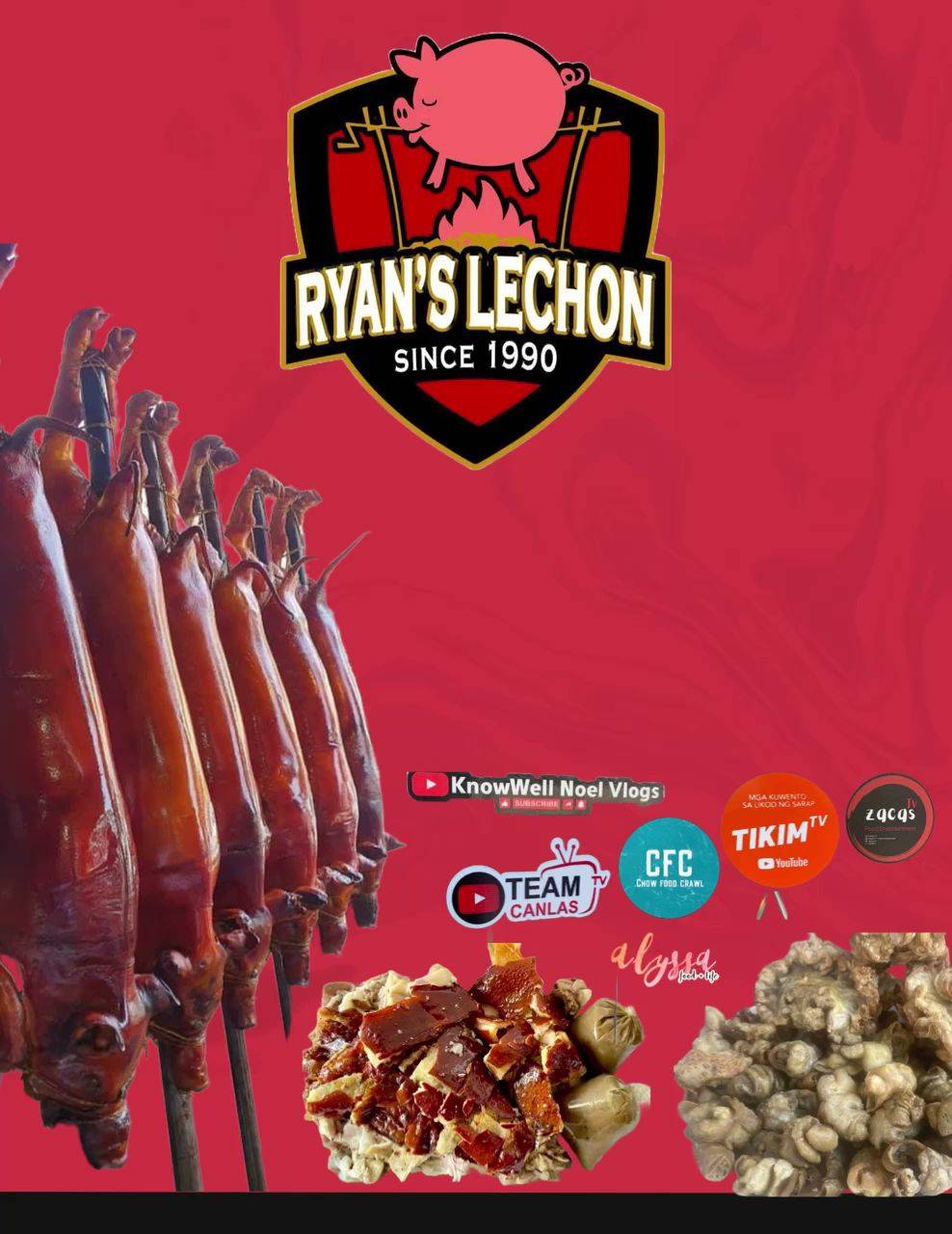 Menu at Ryan's Lechon Baboy and Baka restaurant, Quezon City