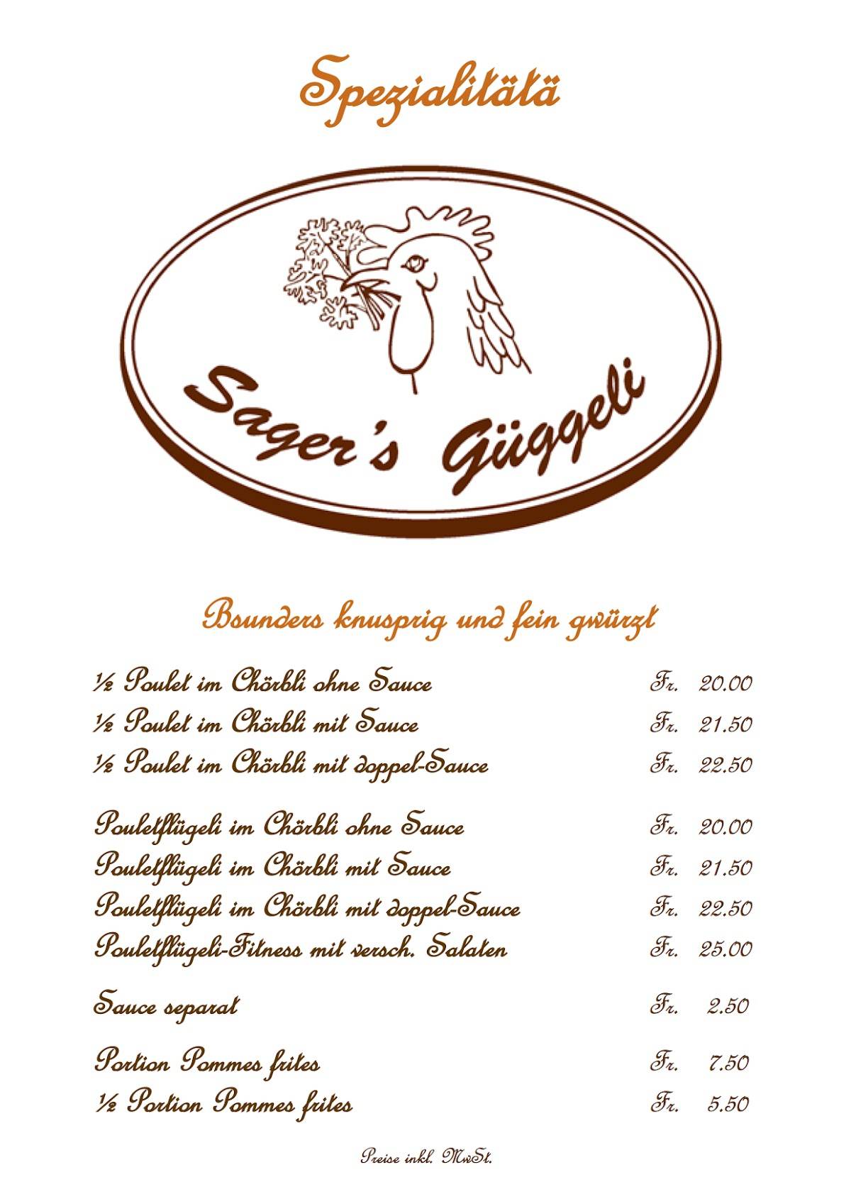 Menu da Sager, Oberiberg