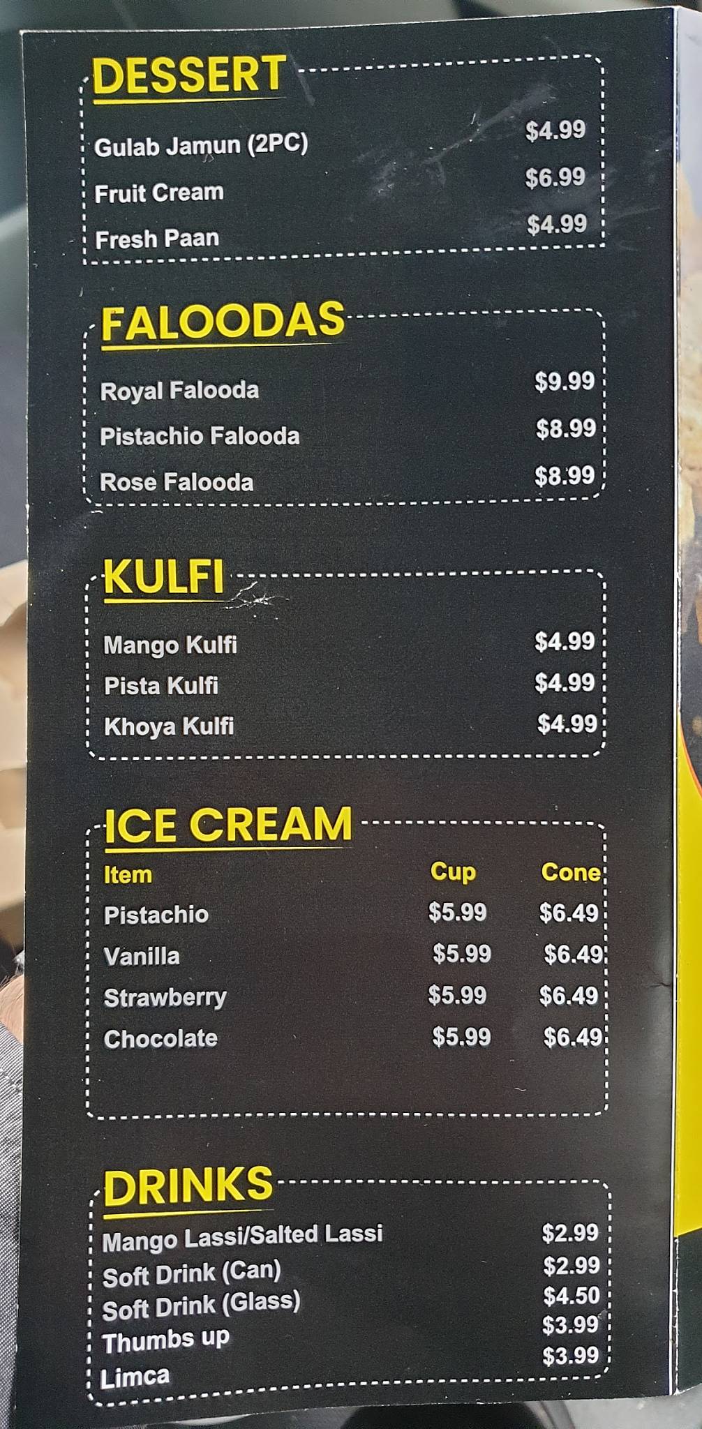 Menu at Sahib E Swad - Clayton Indian Street Food (Soya Chaap, Chaat ...