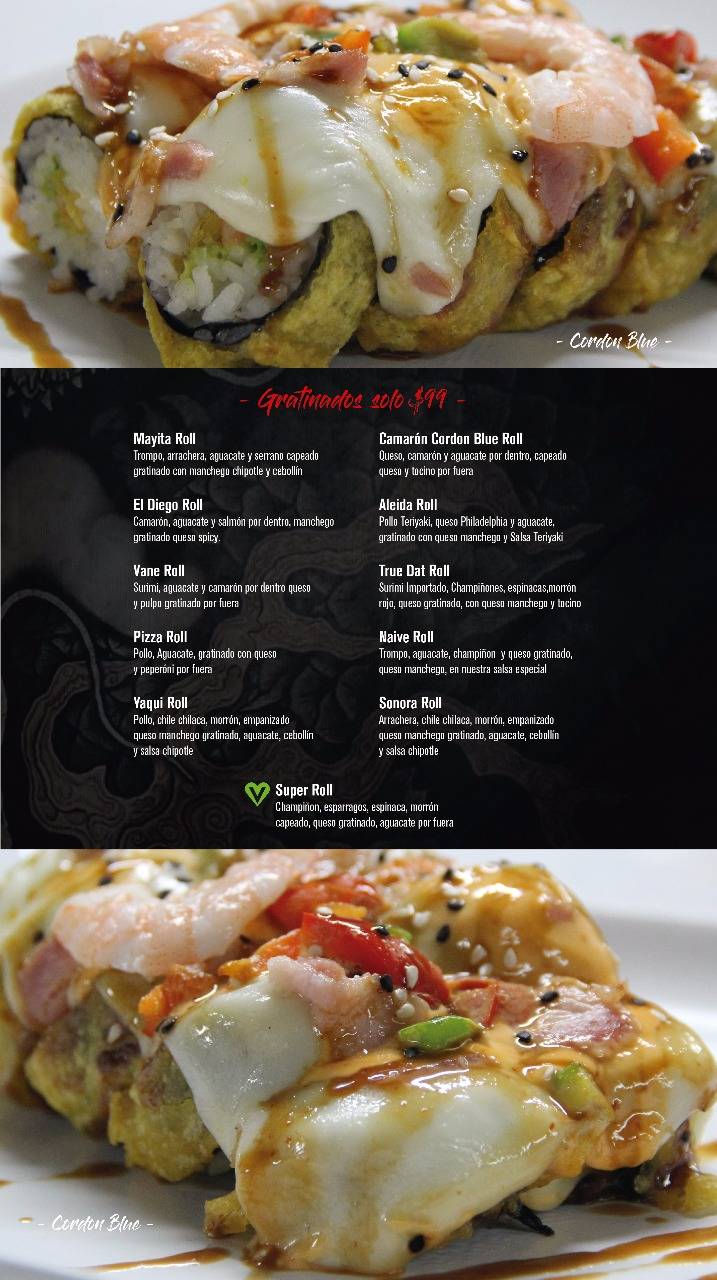 Carta del restaurante Sake Grill, Saltillo, Blvd. Pedro Figueroa 305