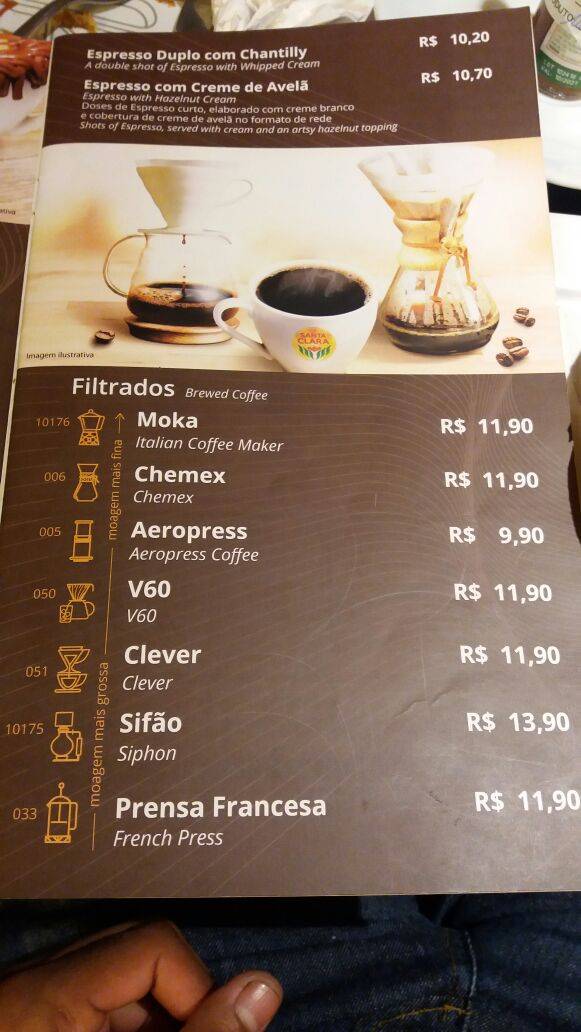 Menu em Café Santa Clara, Fortaleza, Rua Dragão do Mar