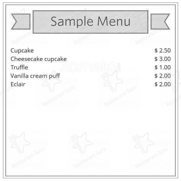 Menu at Sasa Sweet Delights desserts, Toronto