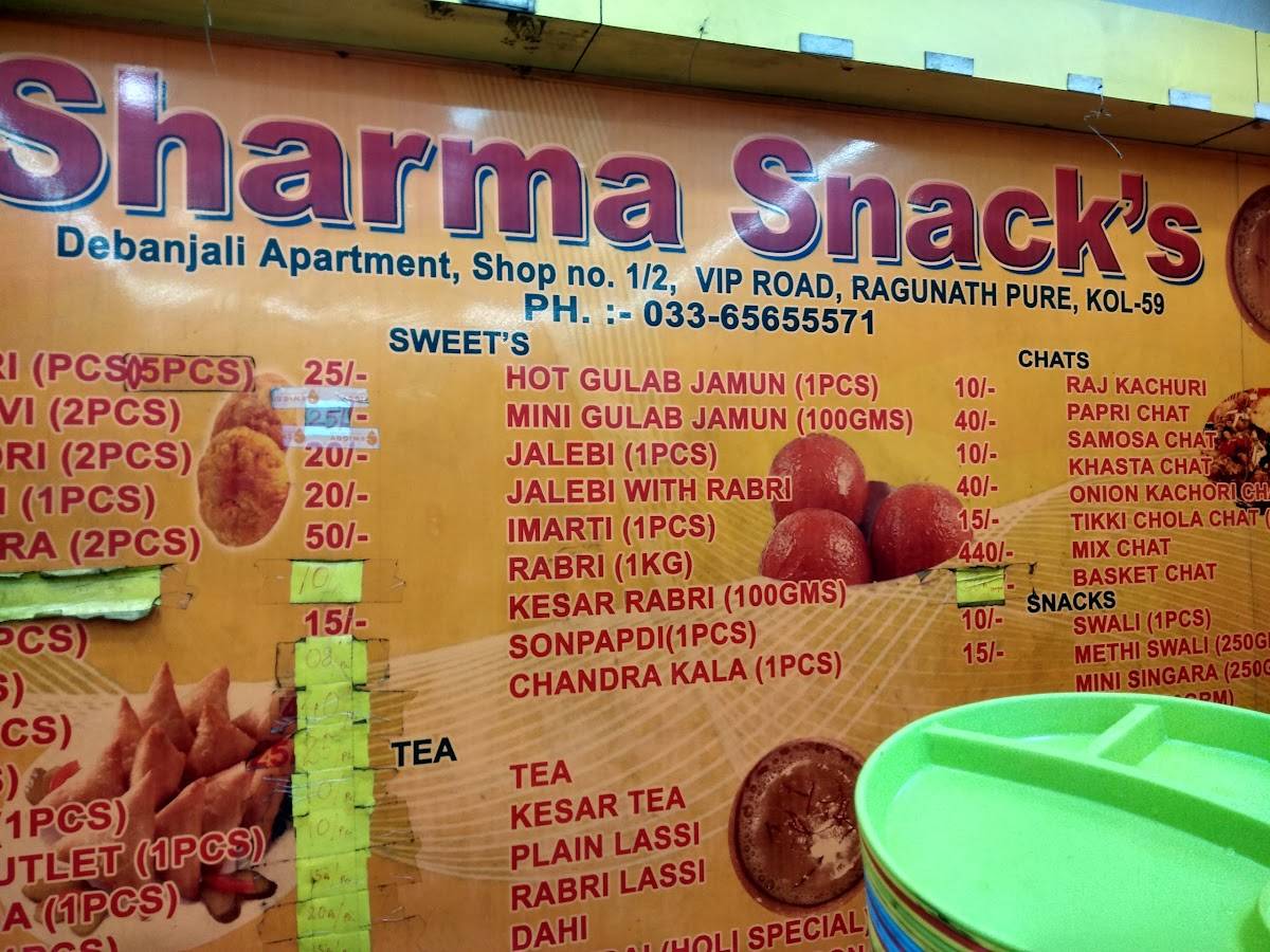 Menu at Sharma Snacks, Kolkata, Ground Floor
