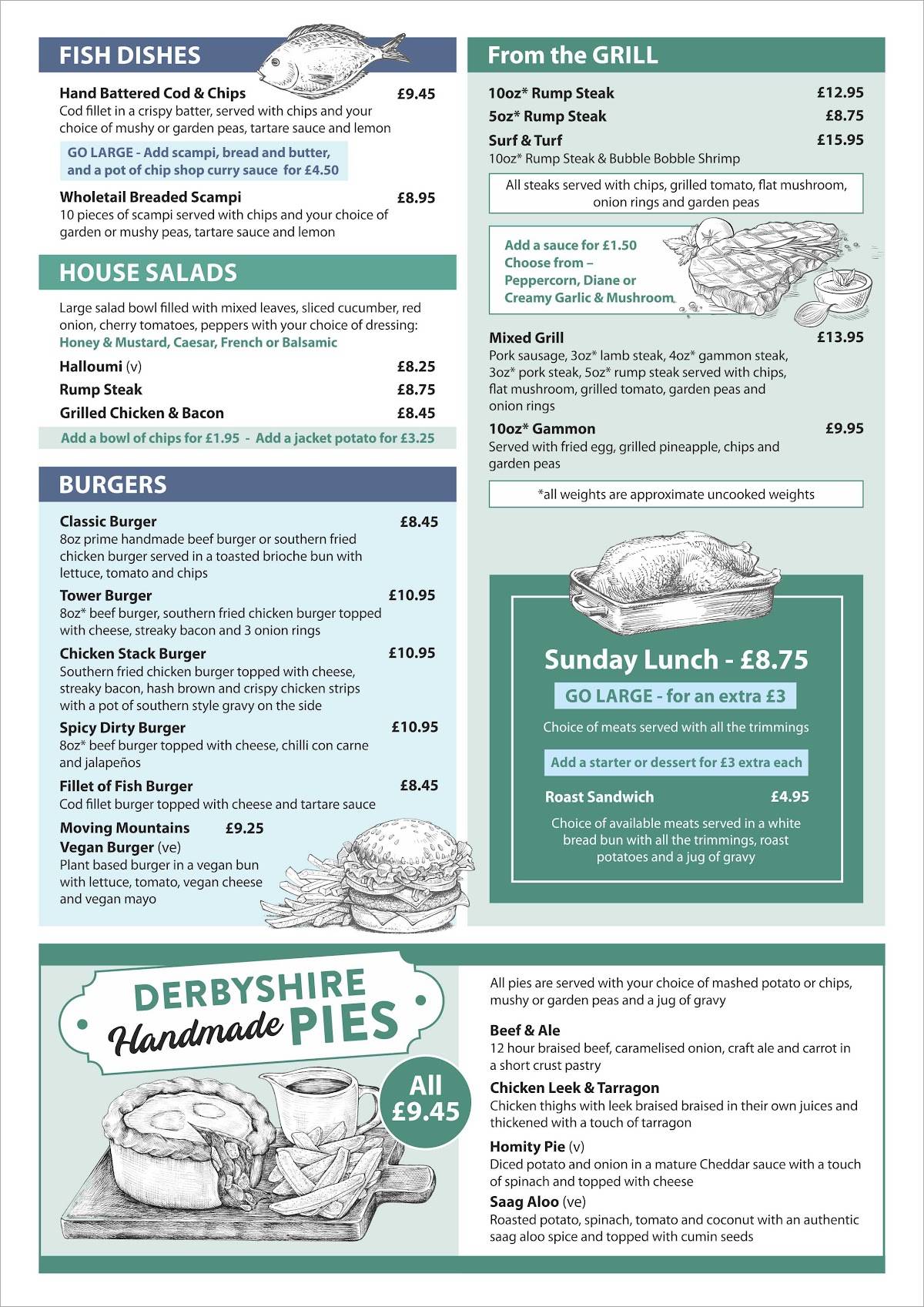 Menu at Shepley Spitfire pub & bar, Sheffield