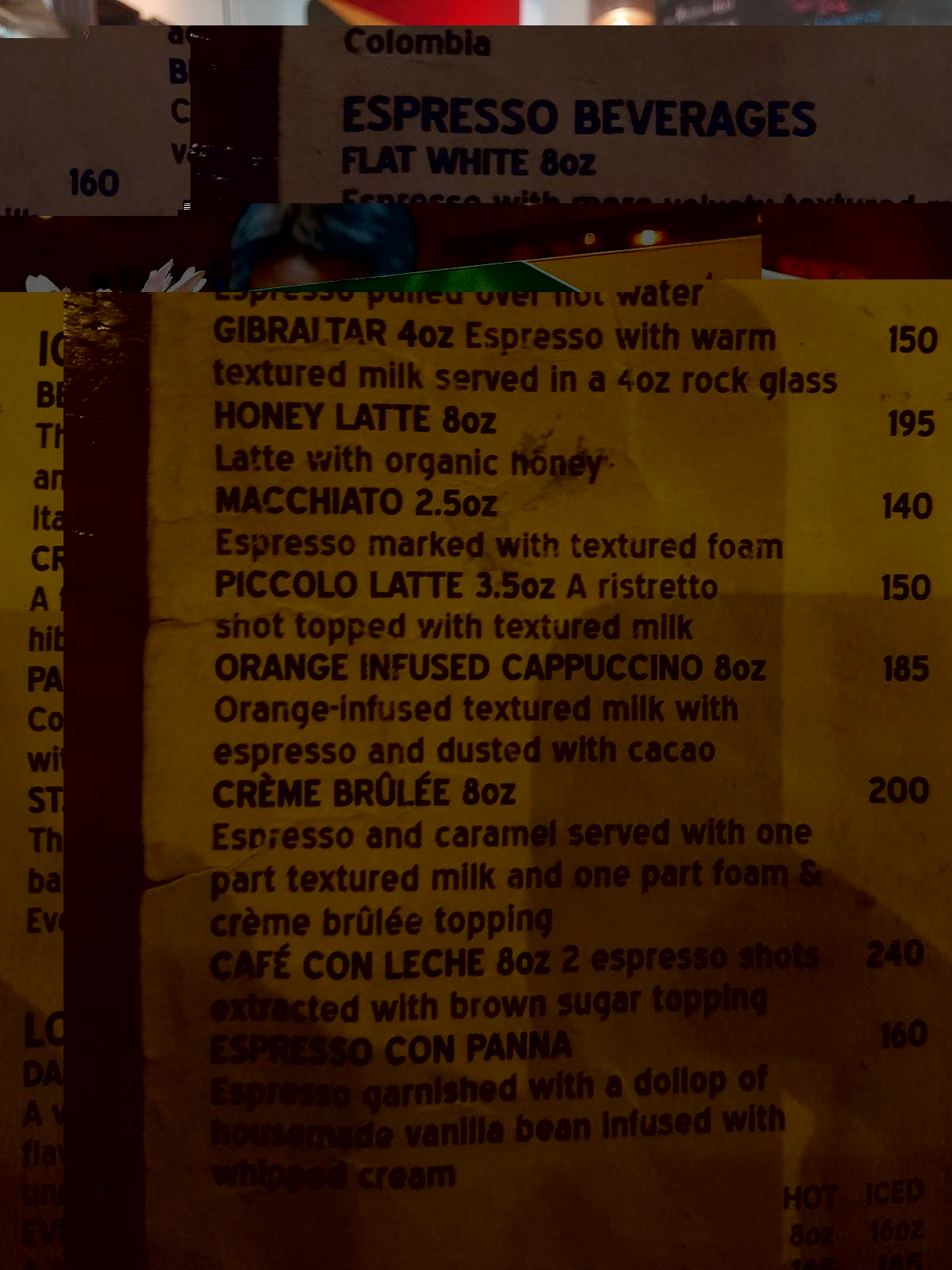 Menu at Single Origin - Rockwell cafe, Makati, 28 Amorsolo Dr