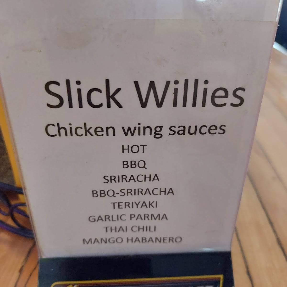 Menu at Slick Willy's pub & bar, South Milwaukee