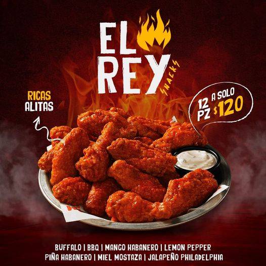 Menu at Snacks El Rey restaurant, Valente Díaz