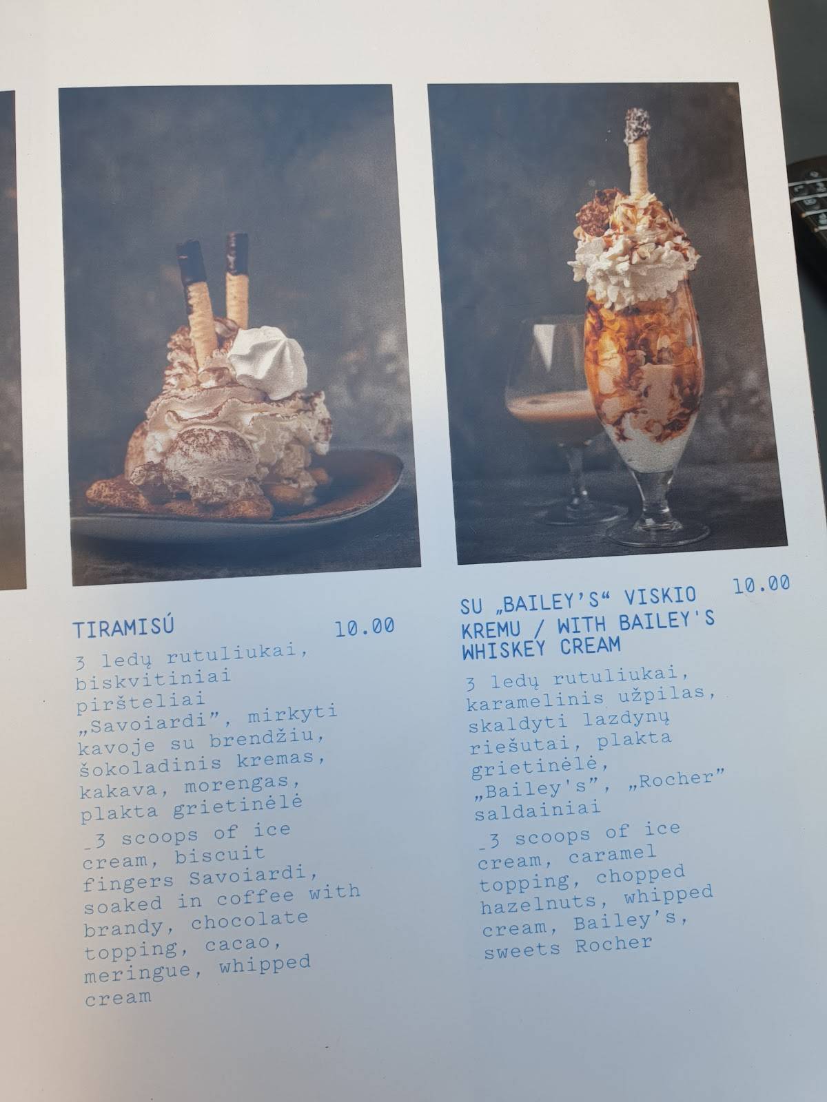 Menu at Spritz Summer Garden pub & bar, Vilnius