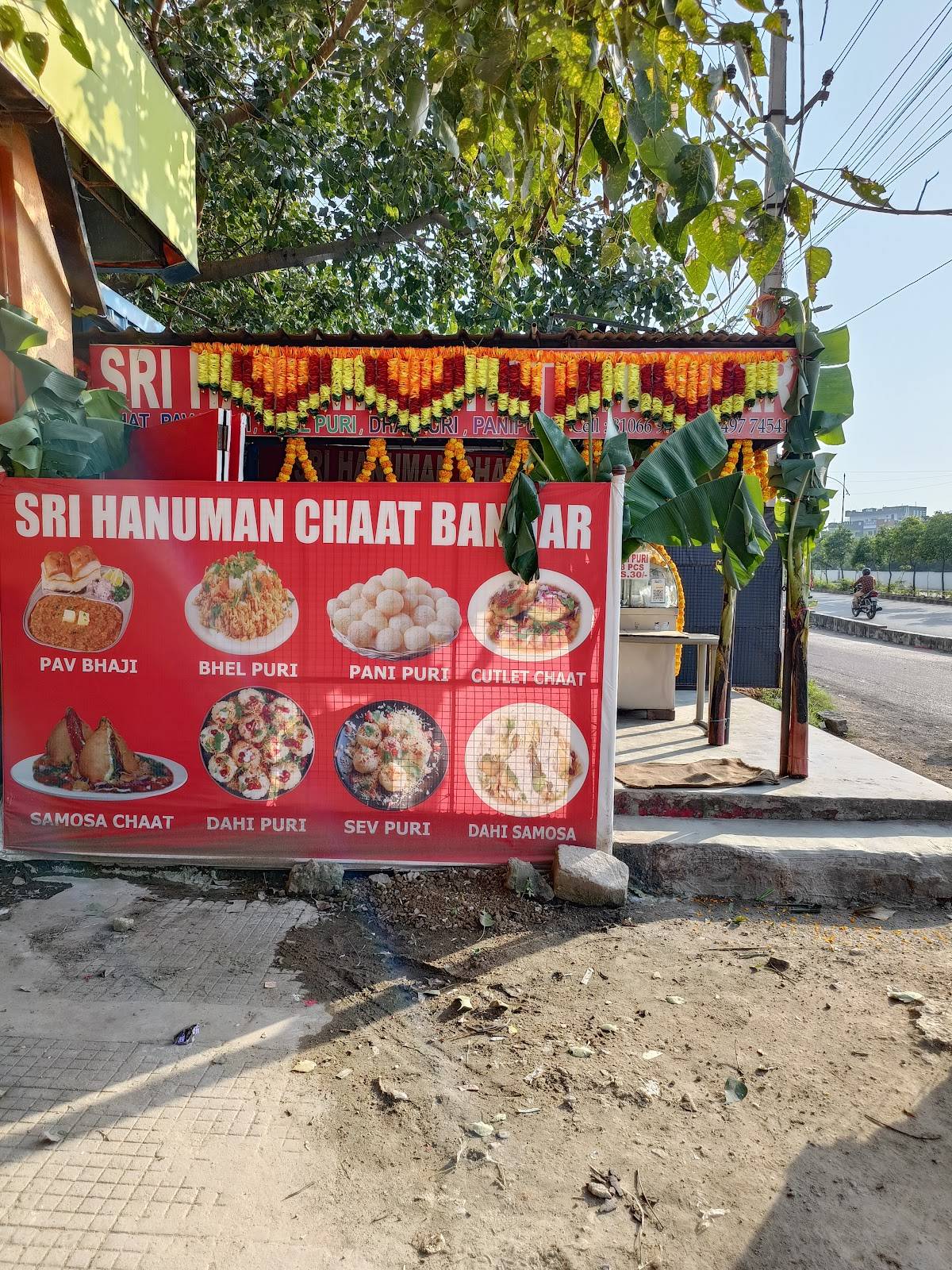 Menu at Sri Hanuman Chat Bhandar, Hyderabad