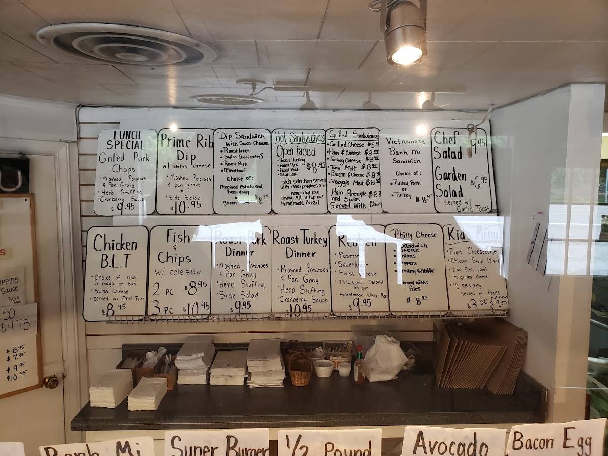 Menu at Sultan Bakery, Sultan, US-2
