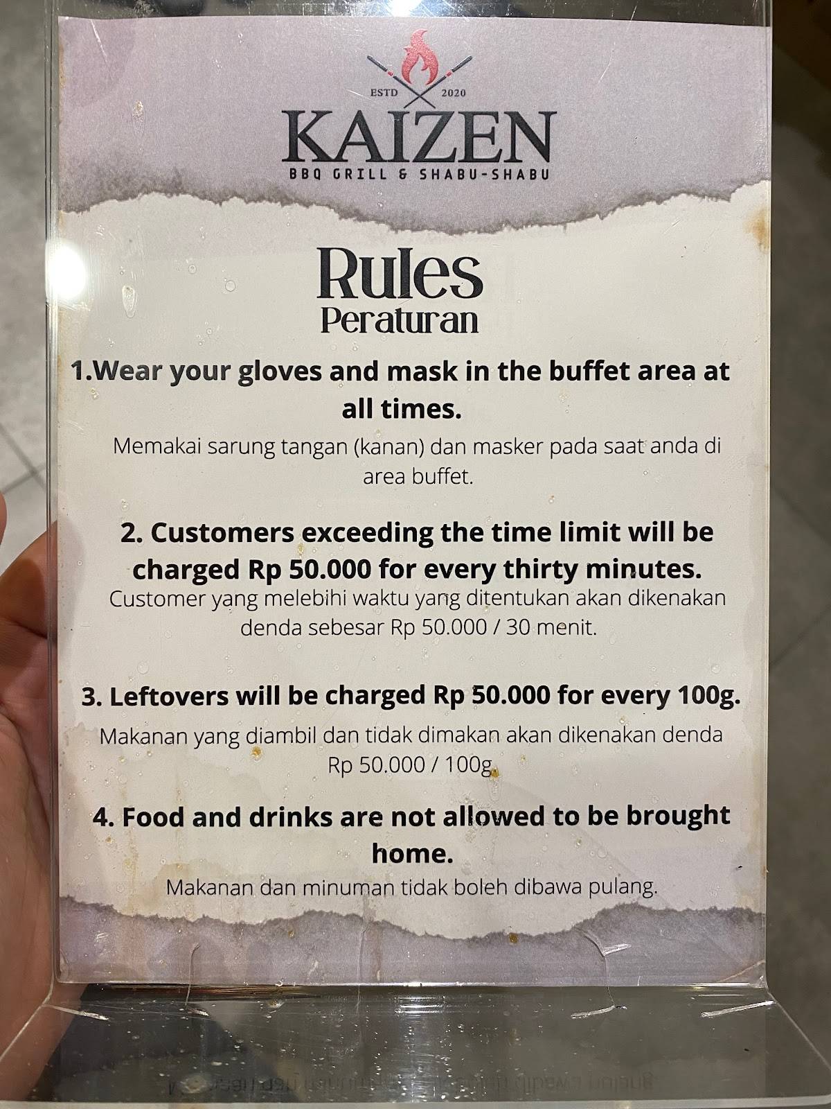 Menu at Kaizen All You Can Eat BBQ Grill & Shabu - Shabu, Surabaya
