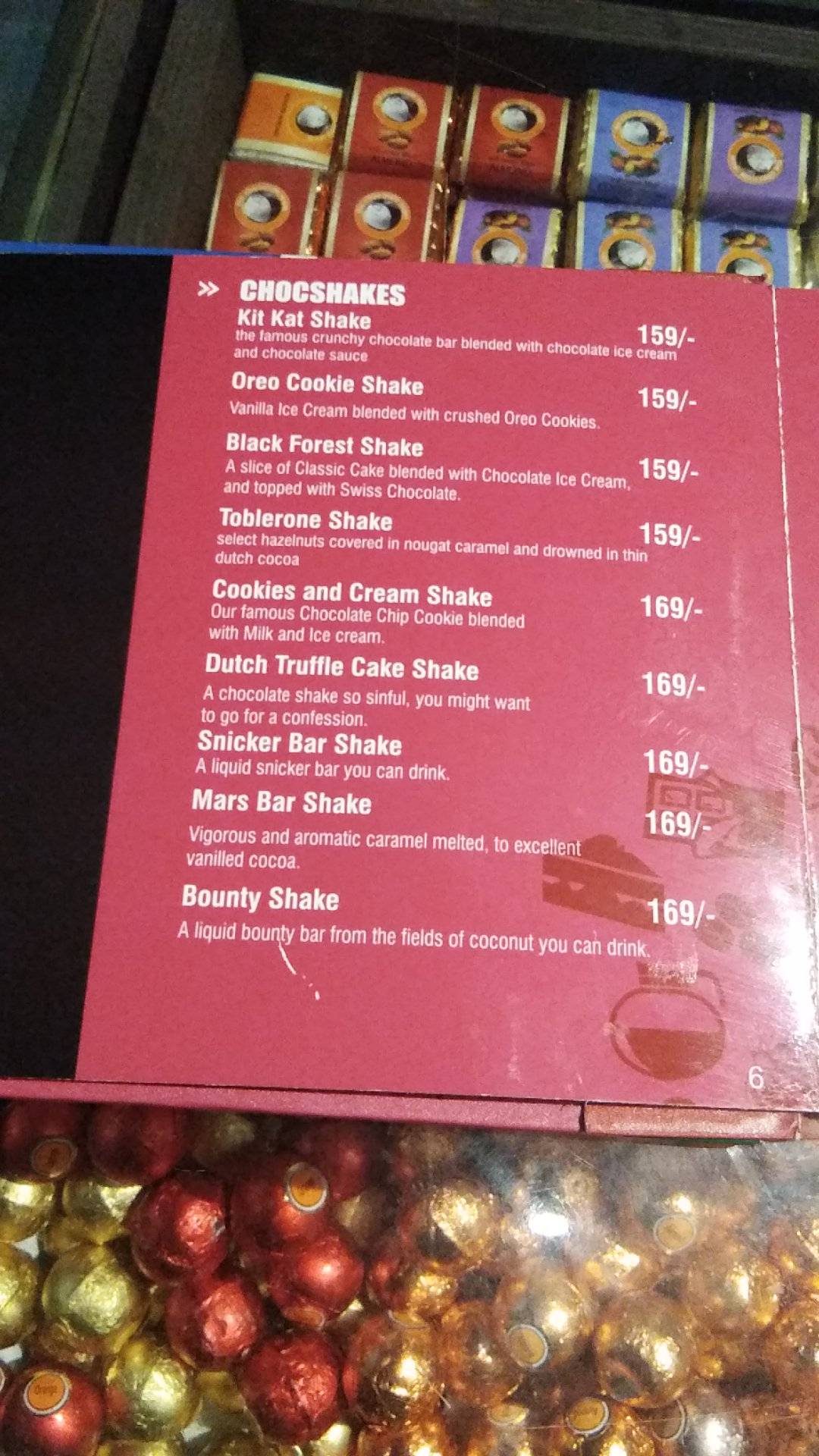 Menu at The Chocolate Room, Surendranagar