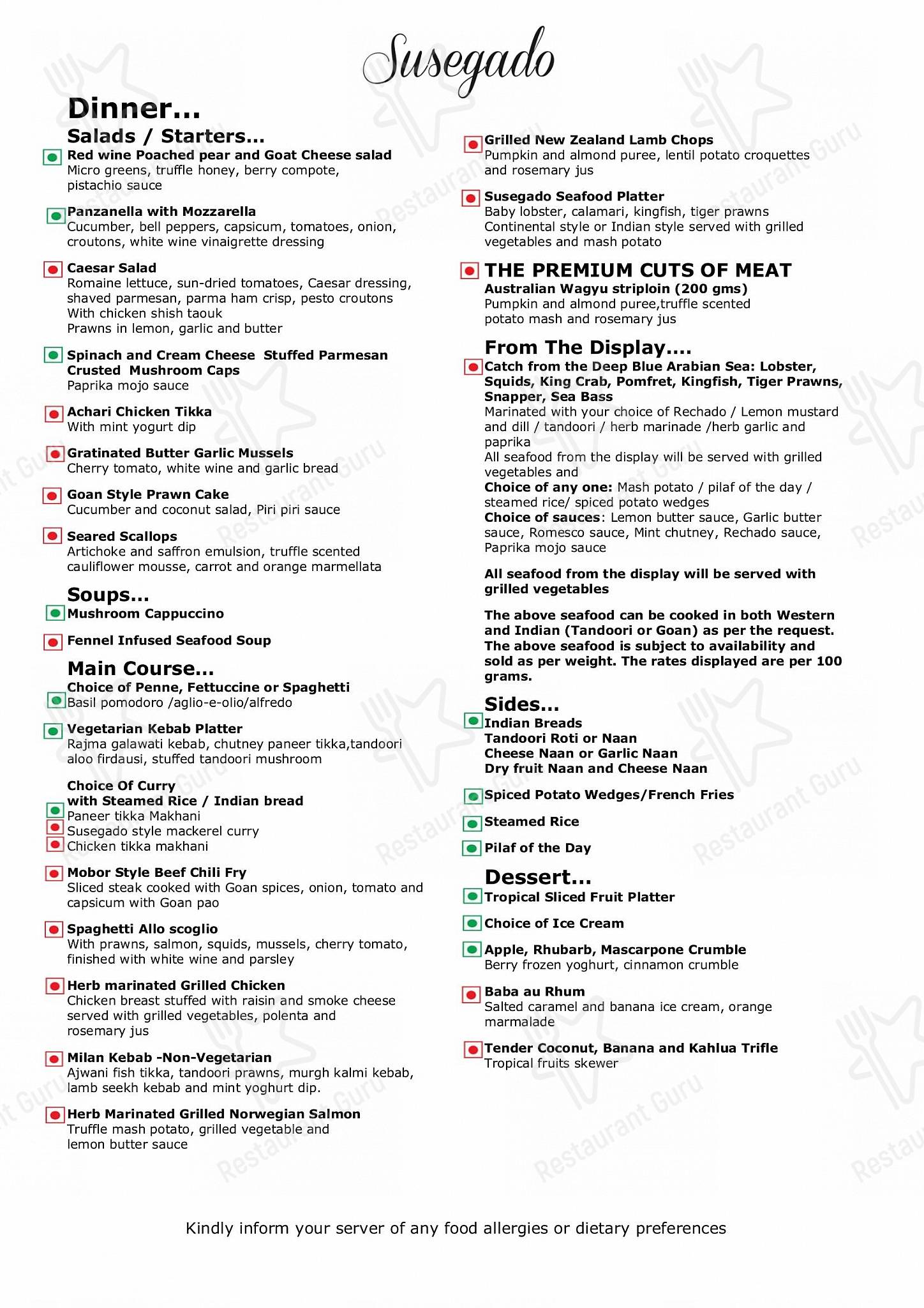 Menu at Leela Staff Cafeteria, Mobor Beach, 5W4X+J8P