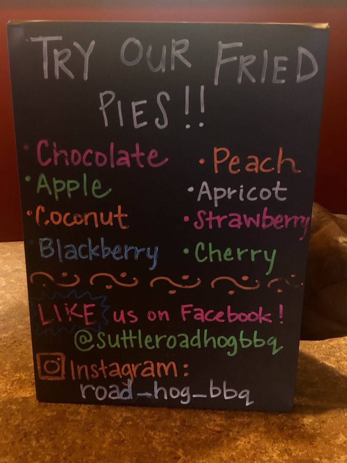 Menu at Suttle's Road Hog BBQ, Beebe