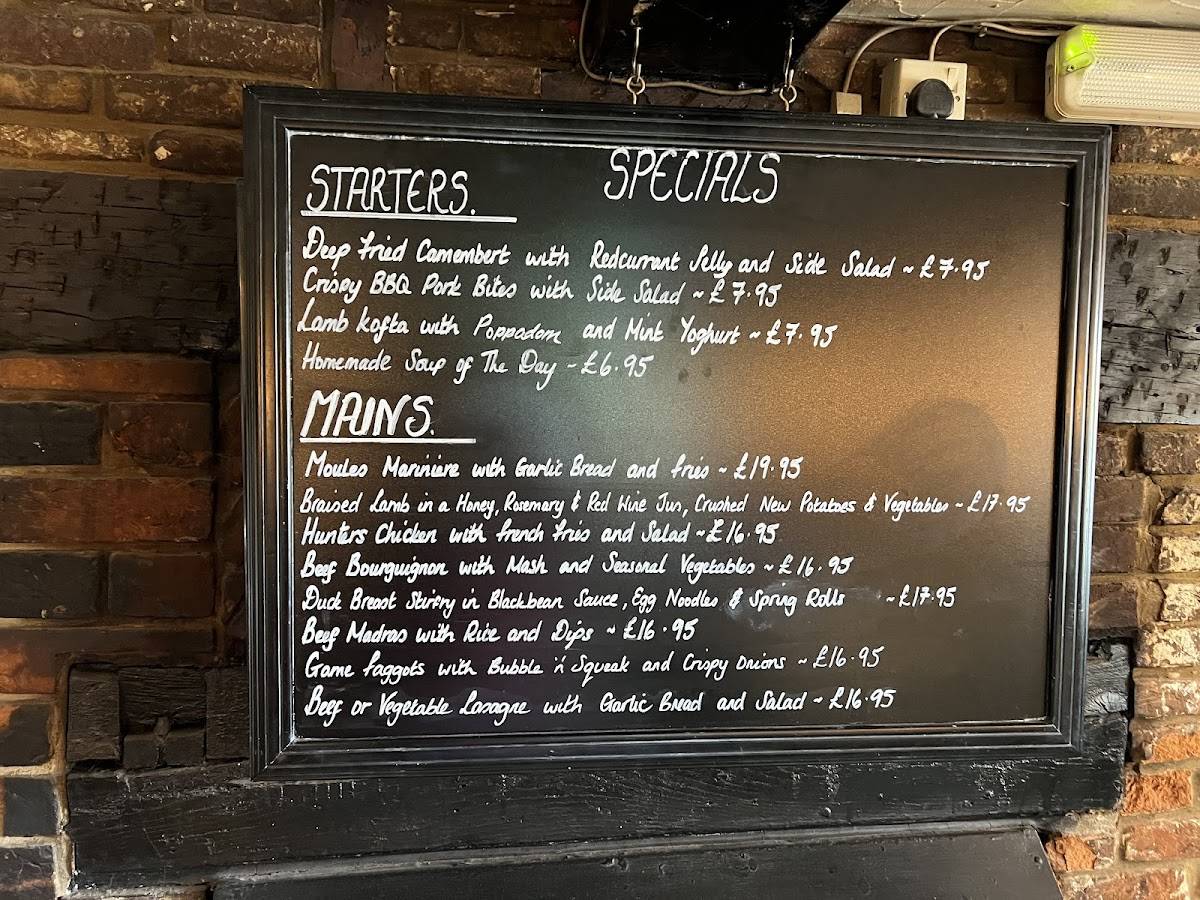 Menu at The Rising Sun pub & bar, Waltham Chase