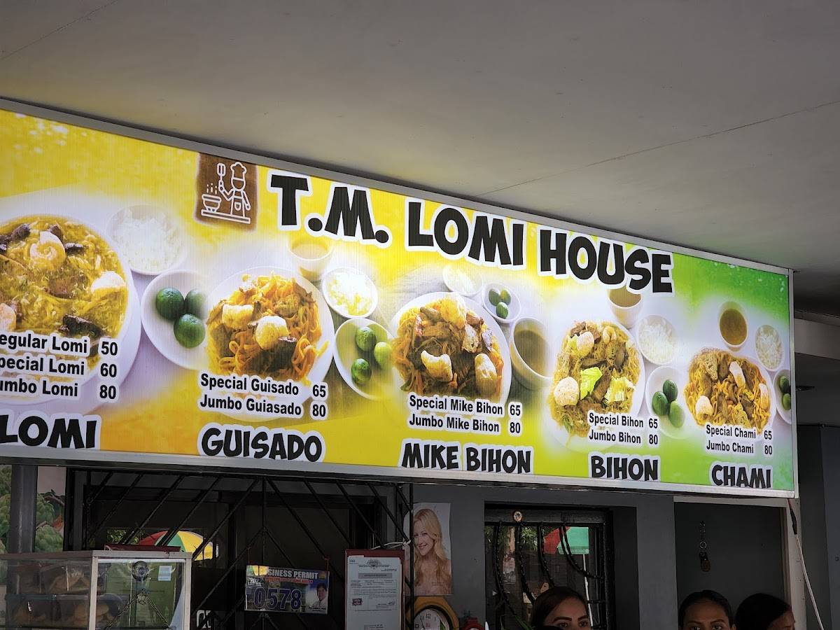 Menu at TM Lomi House restaurant, Tiaong