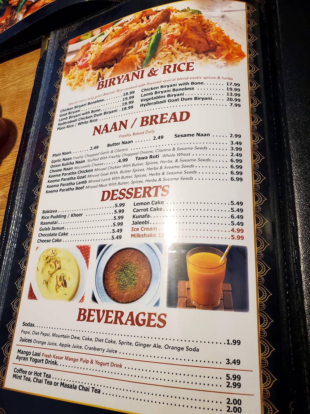 Menu at Taqwa Restaurant (Authentic Indian & Pakistani Cuisine 100% ...