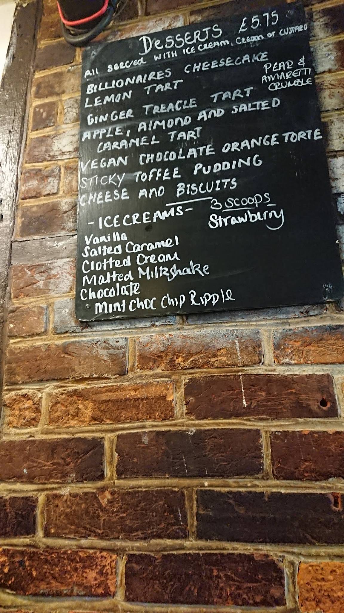 Menu at The Anchor Bleu pub & bar, Chichester