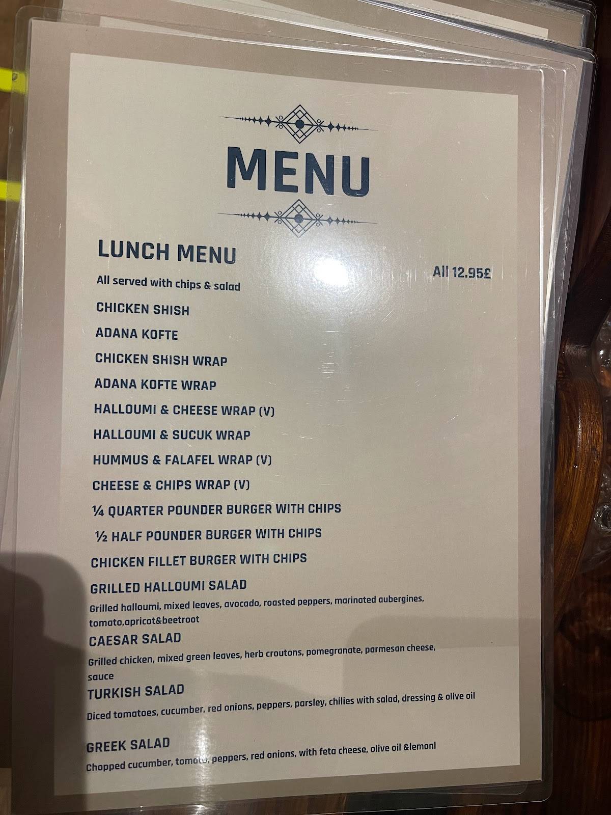 Menu at The Bell Inn pub & bar, Little Addington