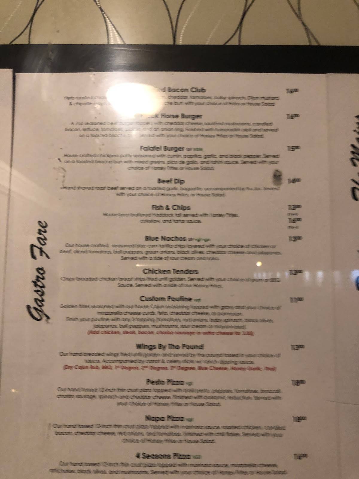 Menu at The Black Horse Pub, Peterborough