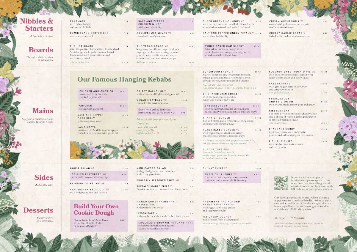Menu at The Botanist Bar & Restaurant Cheltenham, Cheltenham