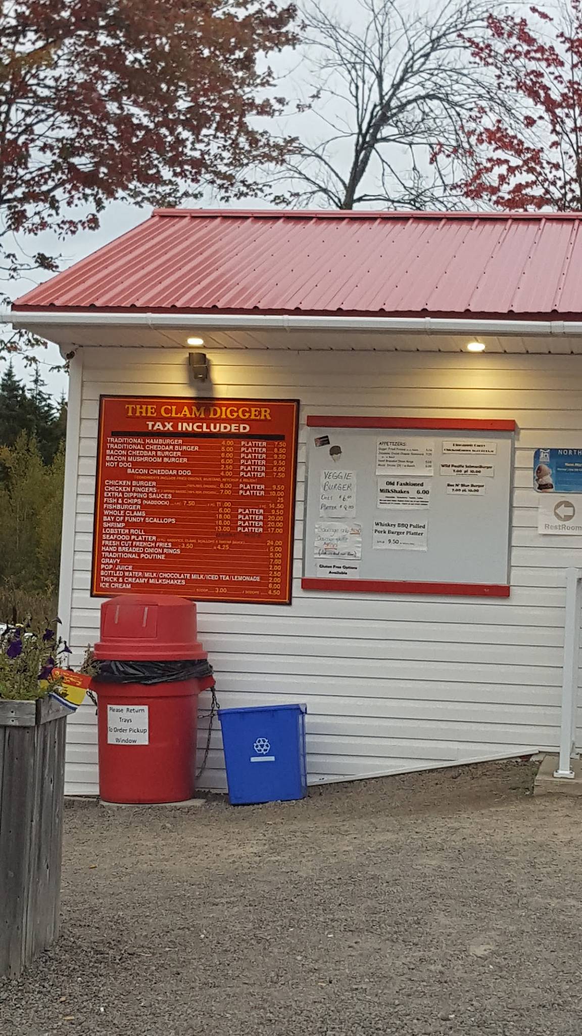 Menu at The Clam Digger restaurant, Chamcook, NB-127