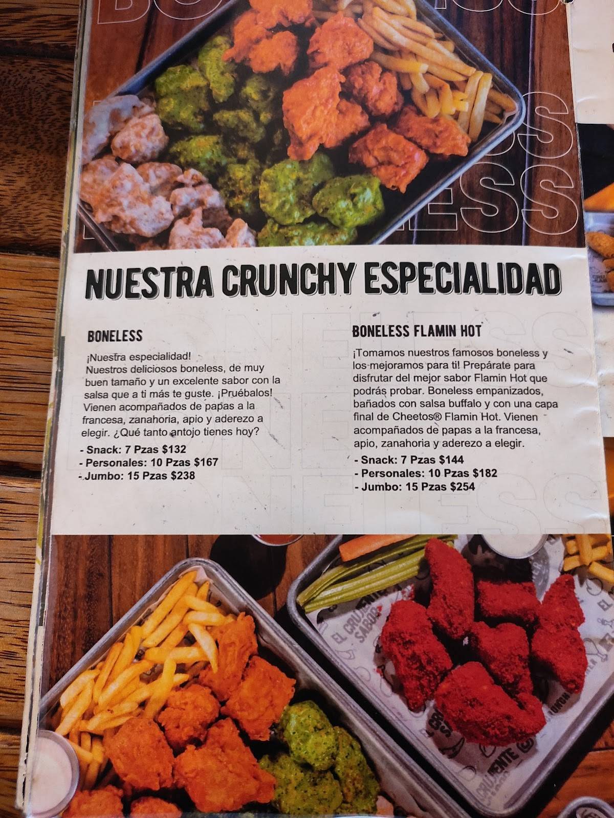 Carta de comida rápida The Crunchy Corner, Aguascalientes, Montes ...
