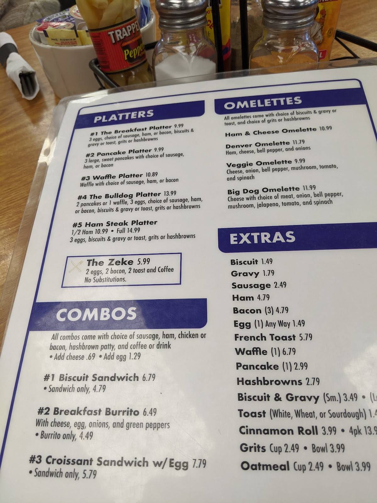 Menu at The Dari restaurant, Greenwood