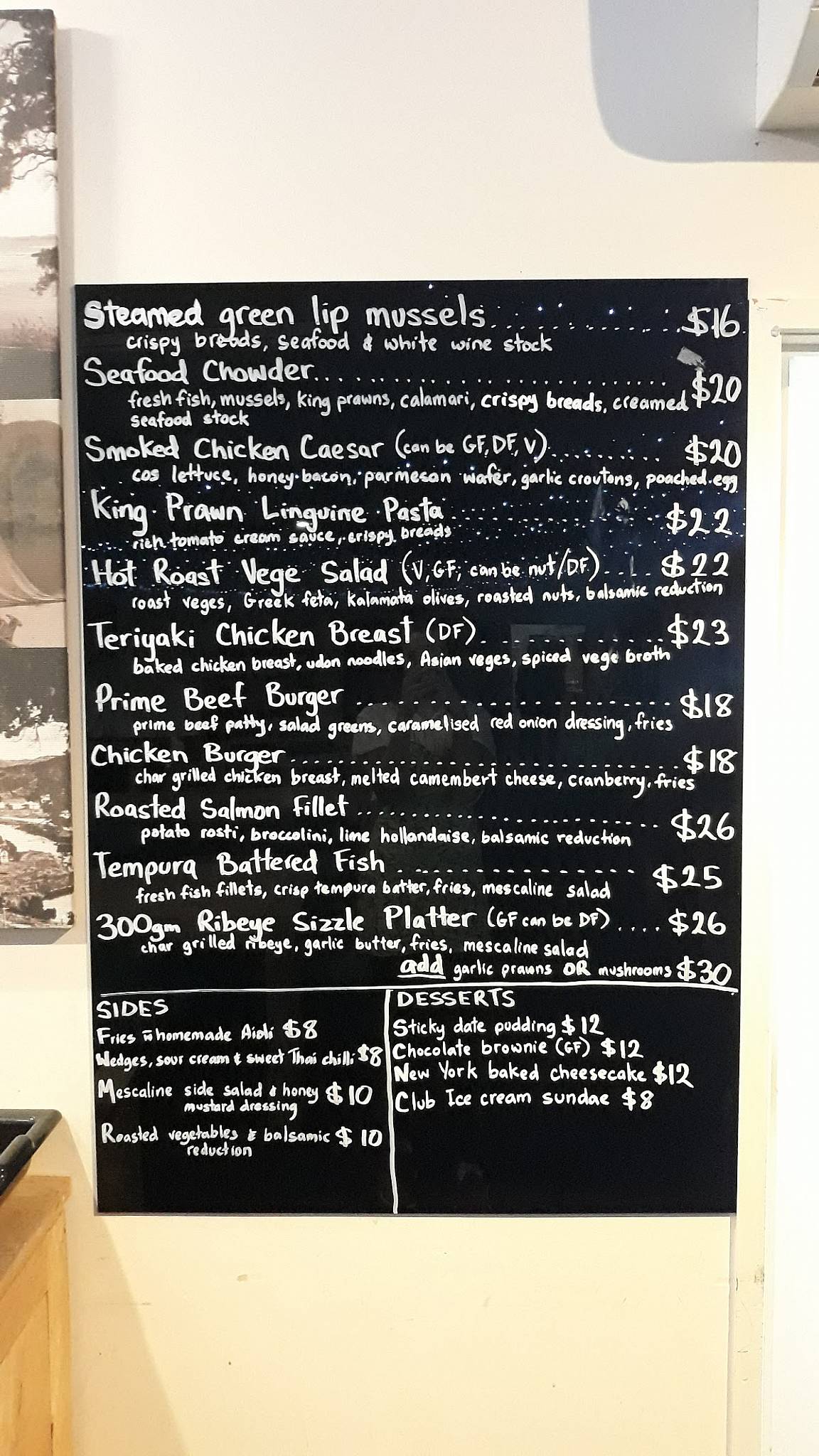 Menu at The Estuary BistroRestaurant, Ngunguru