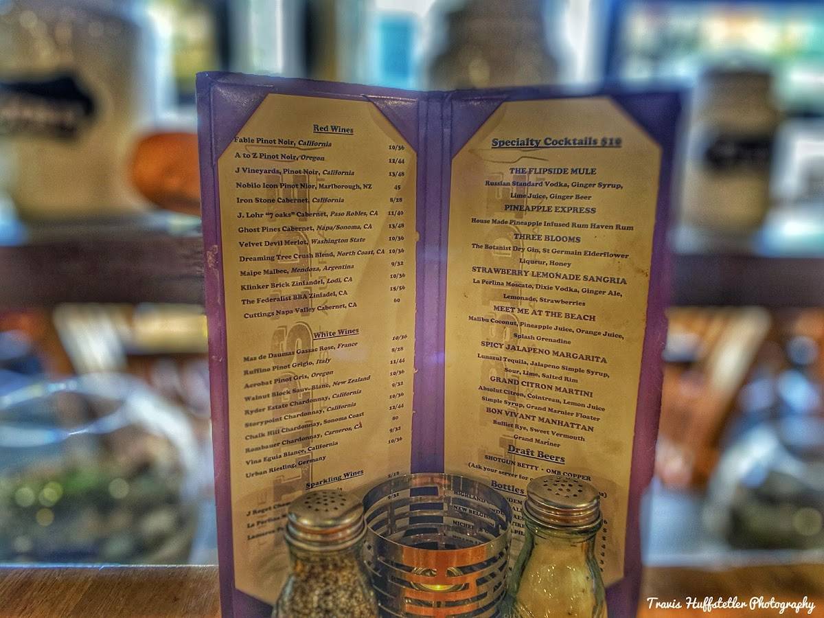 Menu at The Flipside Restaurant, Rock Hill
