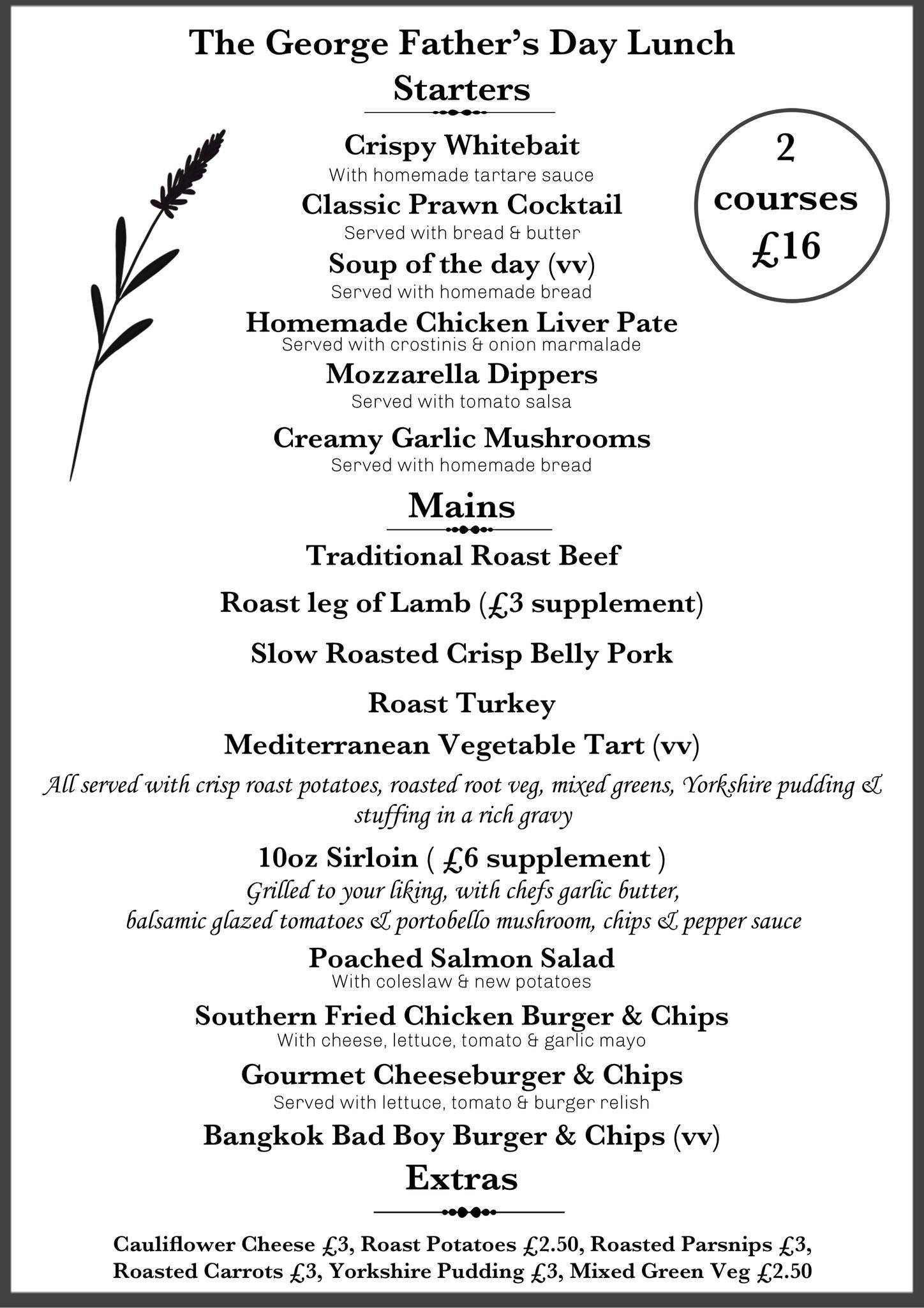 Menu at The George Hotel pub & bar, Chepstow