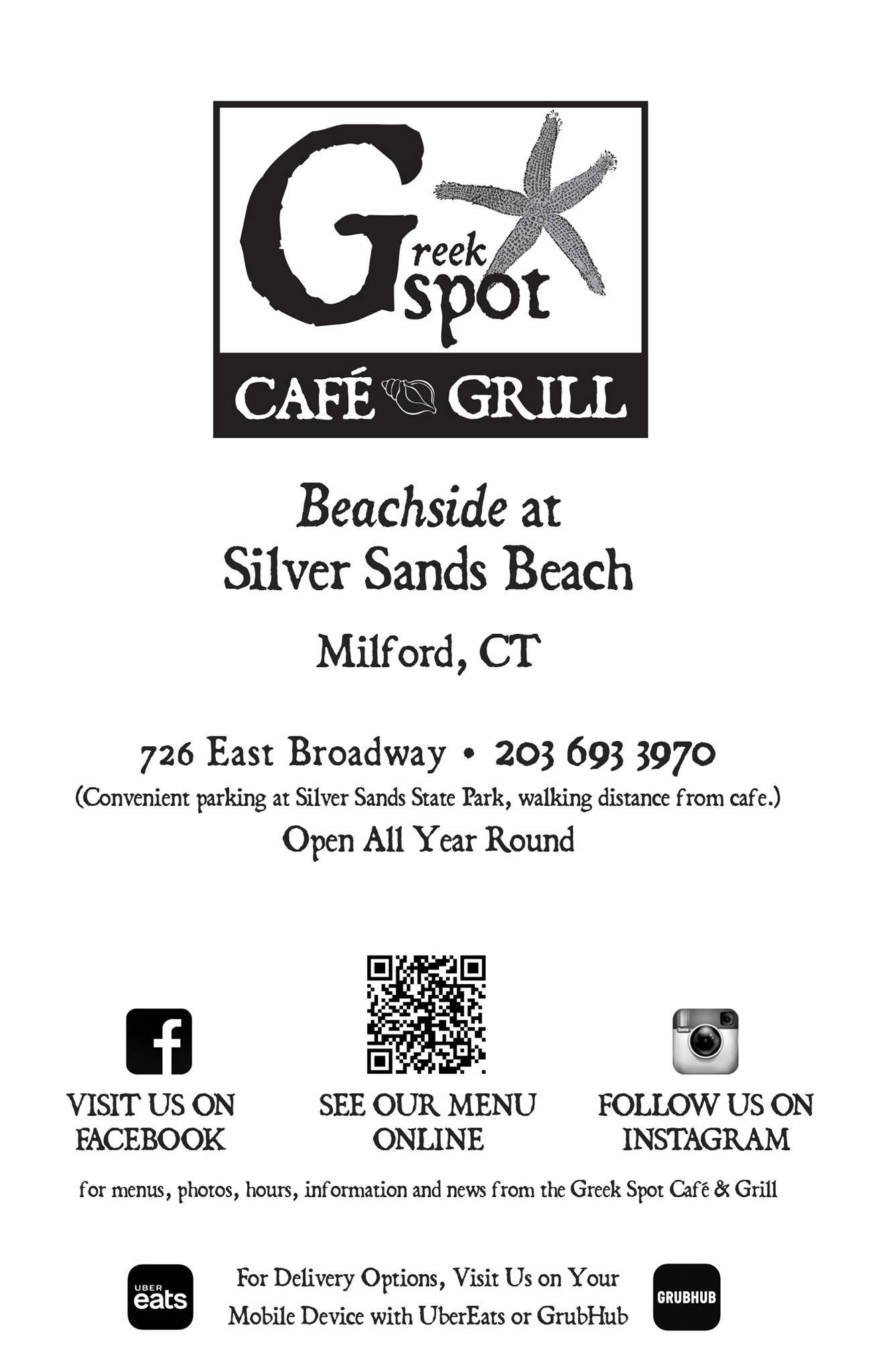 Menu at The Greek Spot Cafe & Grill, Milford