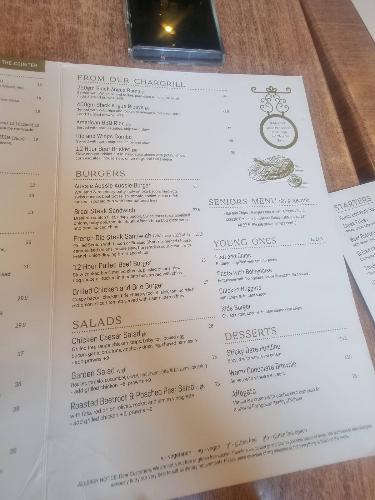 Menu at The Last Local Canning Vale pub & bar, Canning Vale